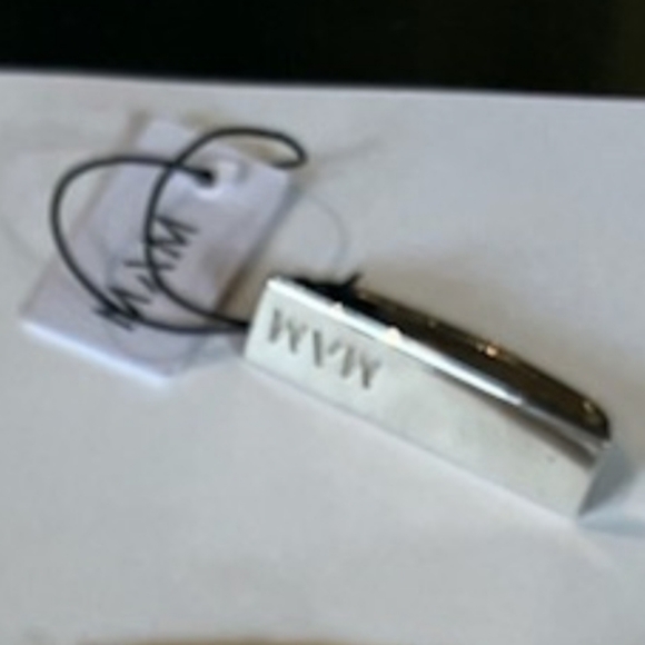 Mam | Jewelry | Nwt Mam Silver Tone Logo Pendant | Poshmark